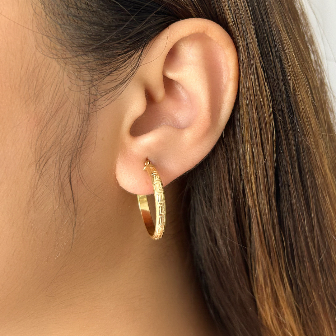 Maxi Textured Meander Hoops