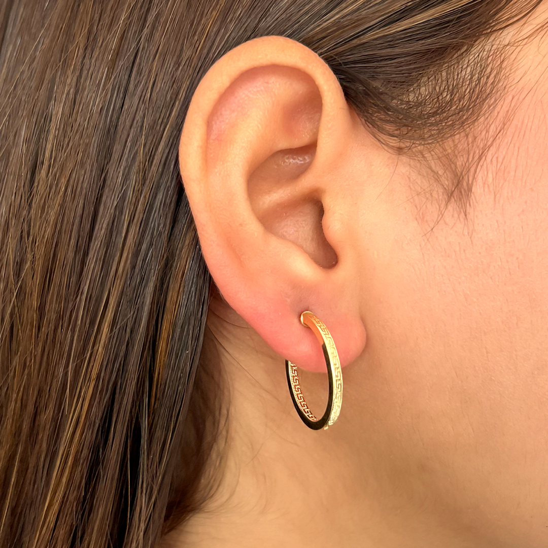 Midi Oval Meander Hoops