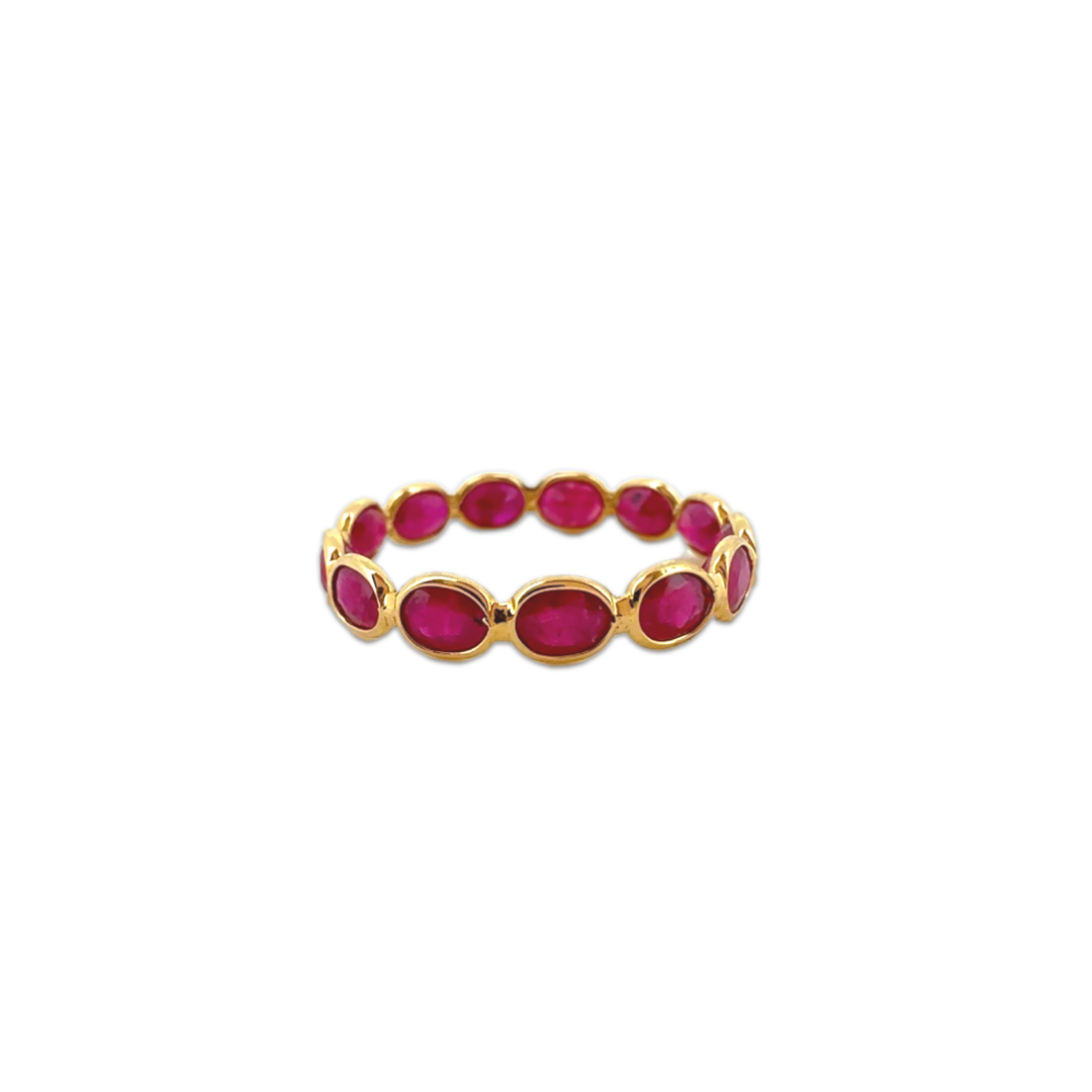 Ruby Oval Eternity Band