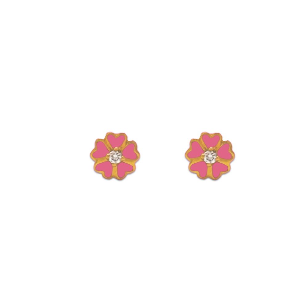 Buy Enamel Bloom Studs Online | Made with BIS Hallmarked Gold