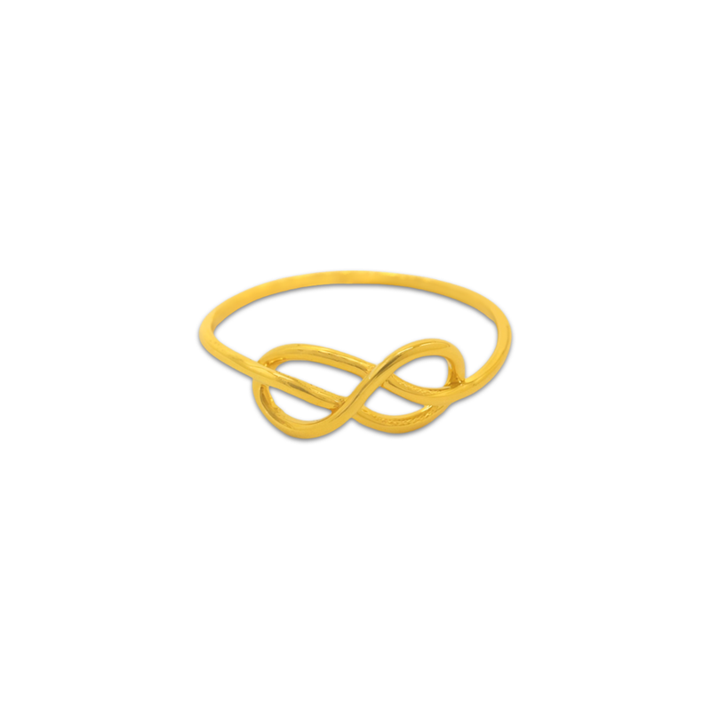 Double Infinity Ring – Gold Infinity Band | Starkle