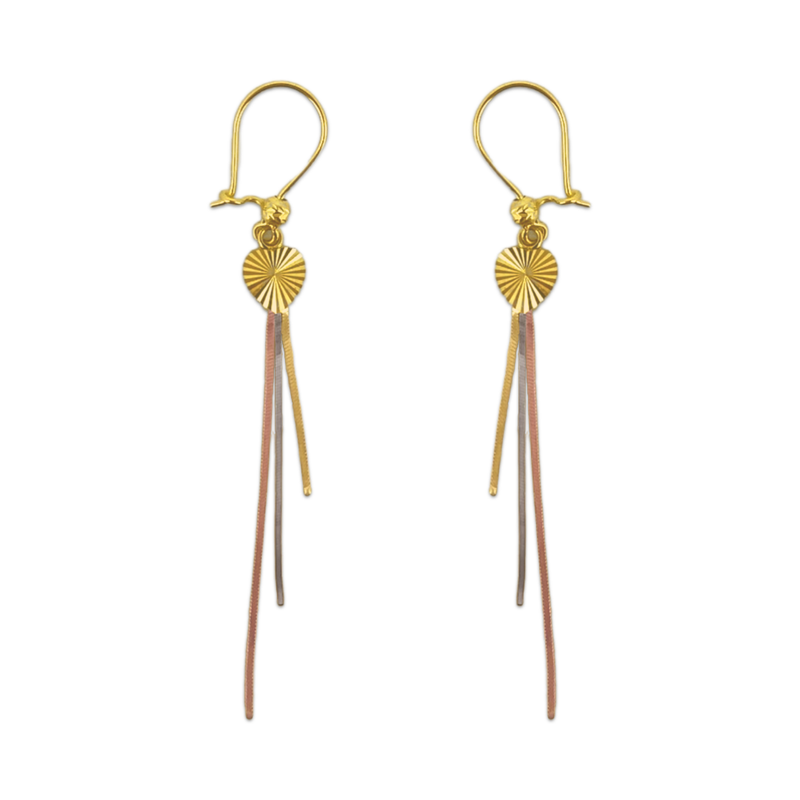 Sparkle Heart Drop Earrings
